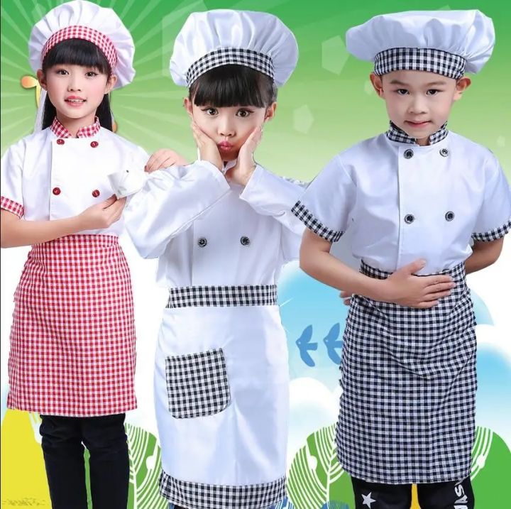 2019 Chef Kids Costumes Cooking Clothing Baby Girl Baby Boy Kitchen ...