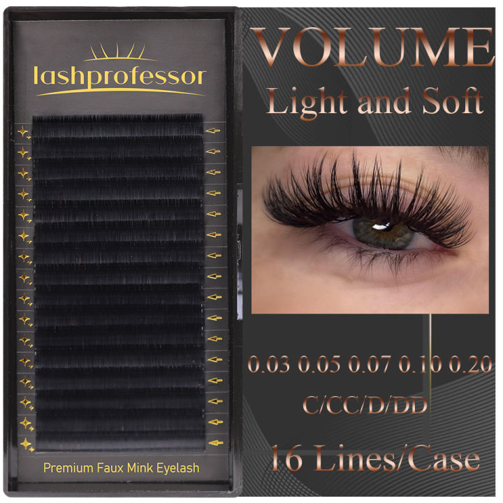 Lashprofessor All Sizes Individual Eyelash Natural Soft Russian Silk ...