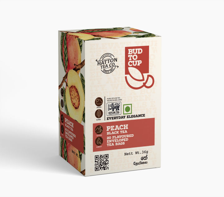 Bud to Cup - Peach Black Tea - 20 Envelope Tea Bags | Daraz.lk