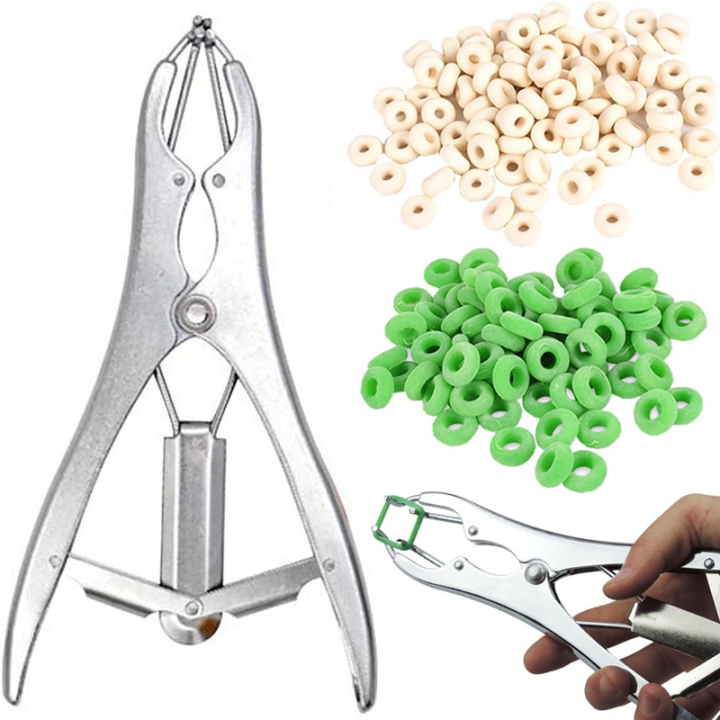 NCANRUI Goat Banding Kit, Banding Snap Clamps with 150 Pieces 2 Size ...