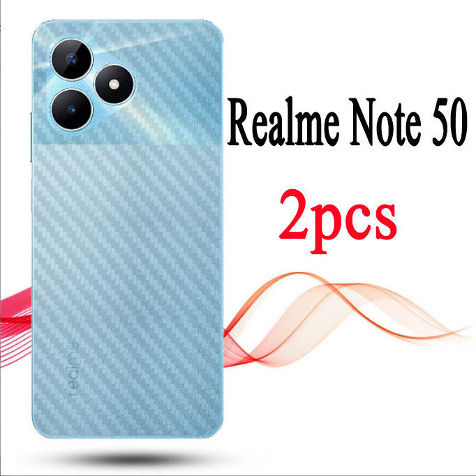 2pcs Realme Note 50 C53 C55 C51 Carbon Fiber Pattern Matte Back Film ...