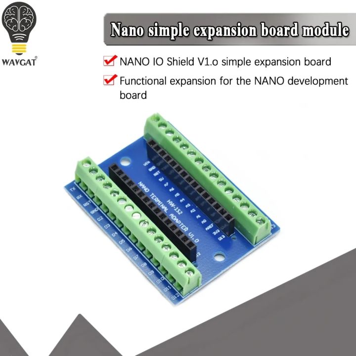 WAVGAT Standard Terminal Adapter Board For Arduino Nano 3.0 V3.0 AVR ...