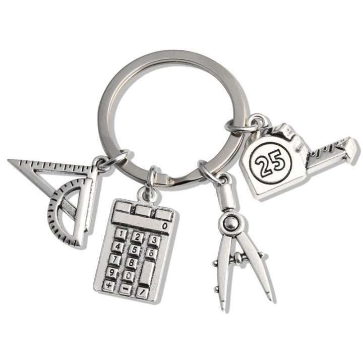 Key Ring - Silver Plated metal Key Chain For Teacher Student Gifts ...