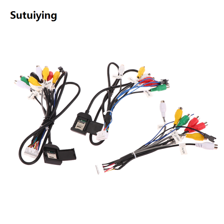 Sutuiying Car Stereo Radio Cable 20 Pin Plug RCA Output AUX Wire ...