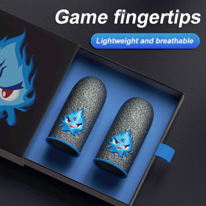 1 Pair Luminous Thumb Gloves For PUBG Mobile Gaming Finger Cover Sweat ...