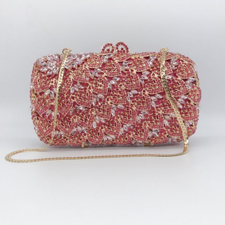 XIYUAN Pink Colorful Woman Crystal Evening Clutch Bags Diamond Ladies ...