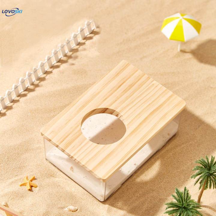 Hamster Sand Bath Box Clear Sand Basin Shower Bathtub Hamster Bath ...