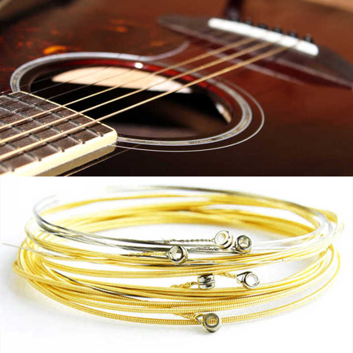6pcs/set Universal Acoustic Guitar String Brass Hexagonal Steel Core ...
