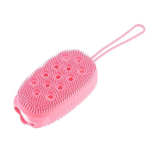 Silicone Bubble Bath Brush Double-Sided Massage Scalp Back scrubbing Bath Massage Brush Skin ...