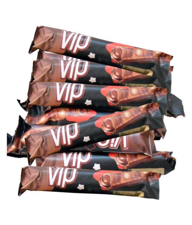 VIP Cocoa Coated Wafer with Cocoa Cream 8 x 25g Dark Super Tasty Munchy ...
