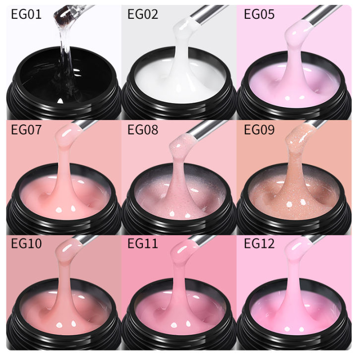 BORN PRETTY 30ml Milky White Hard Gel Jelly Nail Extension Gel Nail ...