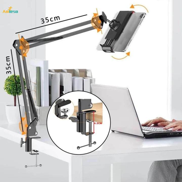 360 Adjustable Bed Tablet Stand Phone Arm Stand Rotation Flexible for ...