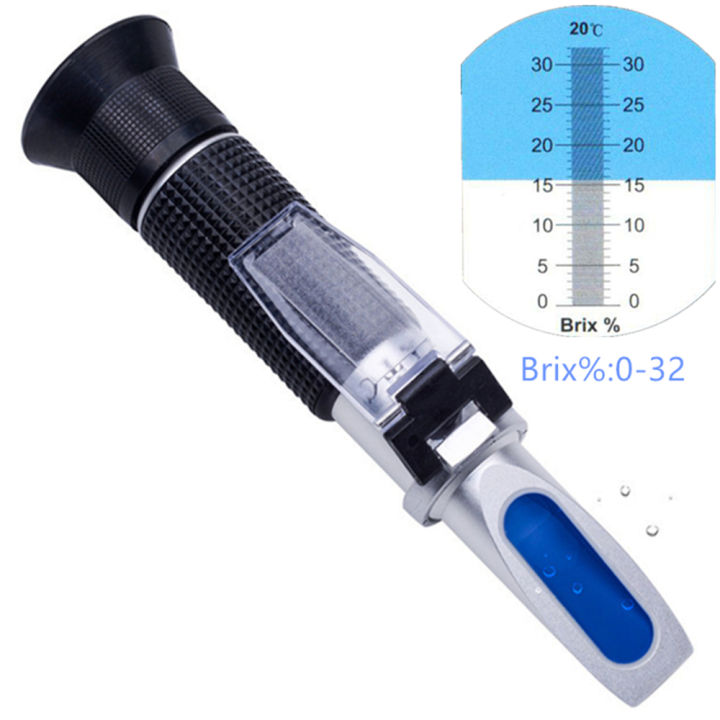0~32% Brix Refractometer Handheld Sugar Concentration ATC Sweetness ...