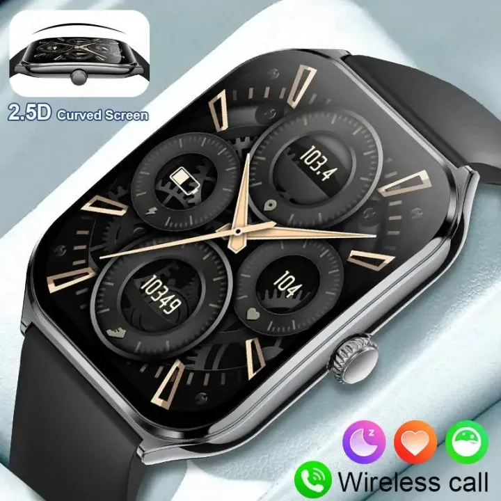 LIGE New Ultra-thin Smart Watch Men 1.96" HD AMOLED Curved Screen ...