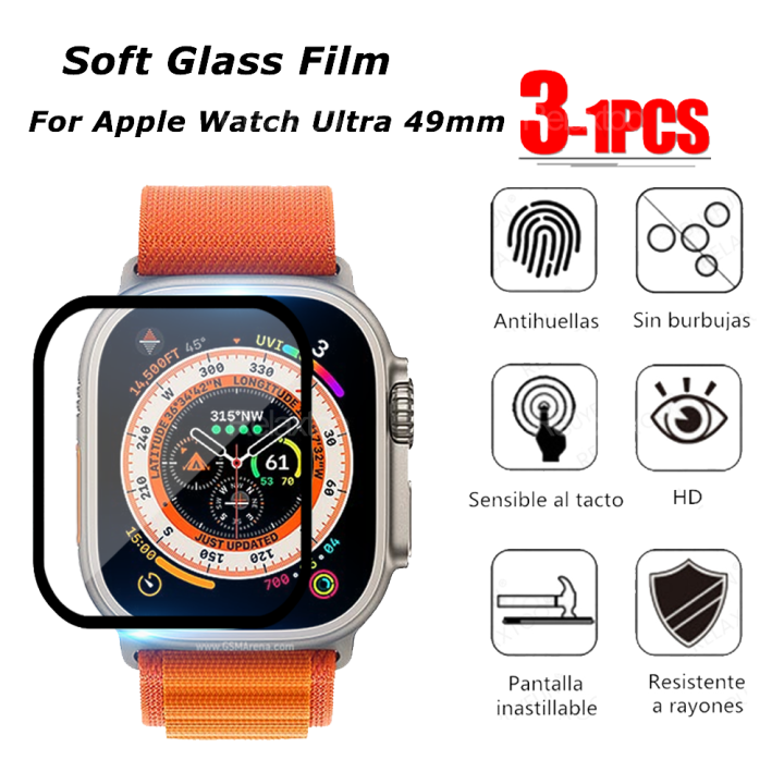 For Apple Watch Ultra 49mm 1-3Pcs 9D Curved Smart Watch Protective ...