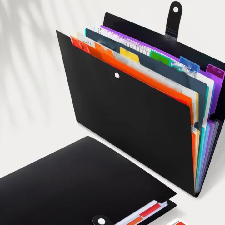 Simplicity 7 Pockets A4 File Folder Bag Color Insert Large Capacity ...