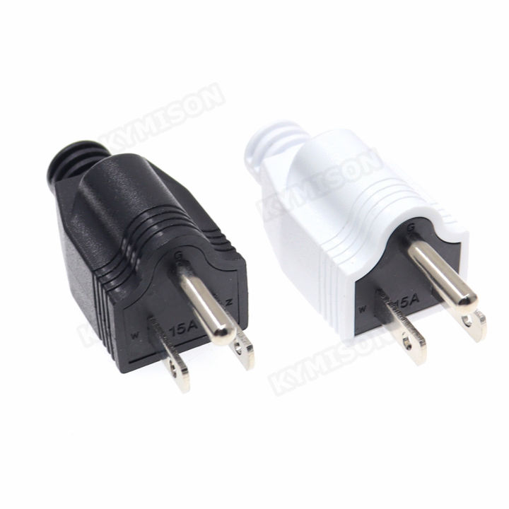 American 3 Pin Nema 5-15p Ac Electrical Power Male Plug Adaptor Adapter ...