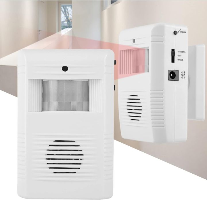 Motion Sensor Doorbell, Business Door Chime Welcome Sensors Store Buzzer Monitor Outdoor Visitor ...