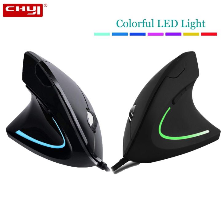 Vertical Ergonomic Mouse USB Wired Right/Left Hand Mouse with LED Light ...