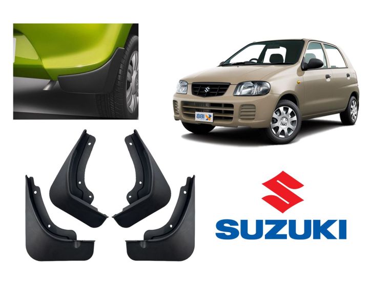 Alto 800 Mud Flaps Mud Guards Front and Rear Black Colour Car Styling Protector Accessories Old Alto Daraz.lk