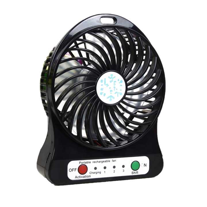 Portable Mini Fan Usb Charging Rechargable Battery with Charging Cable ...