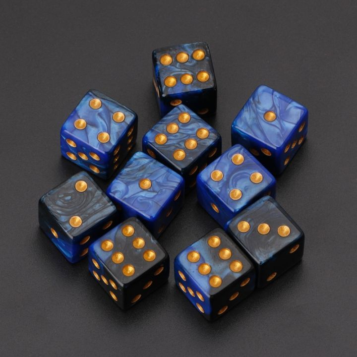 10pcs 15mm Multicolor Acrylic Cube Dice Beads Six Sides Portable Table ...