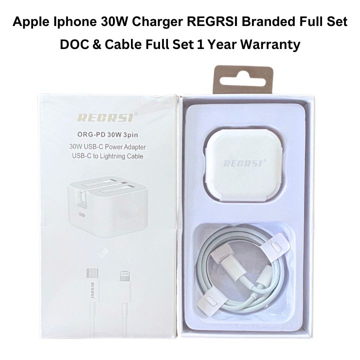IPhone 30W Full Set Charger REGRSI Branded Type C To C | Daraz.lk