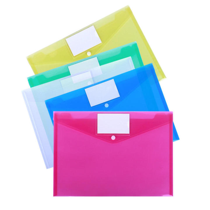 File Bag Transparent Plastic A4 Documents Filing Storage Bags Student ...
