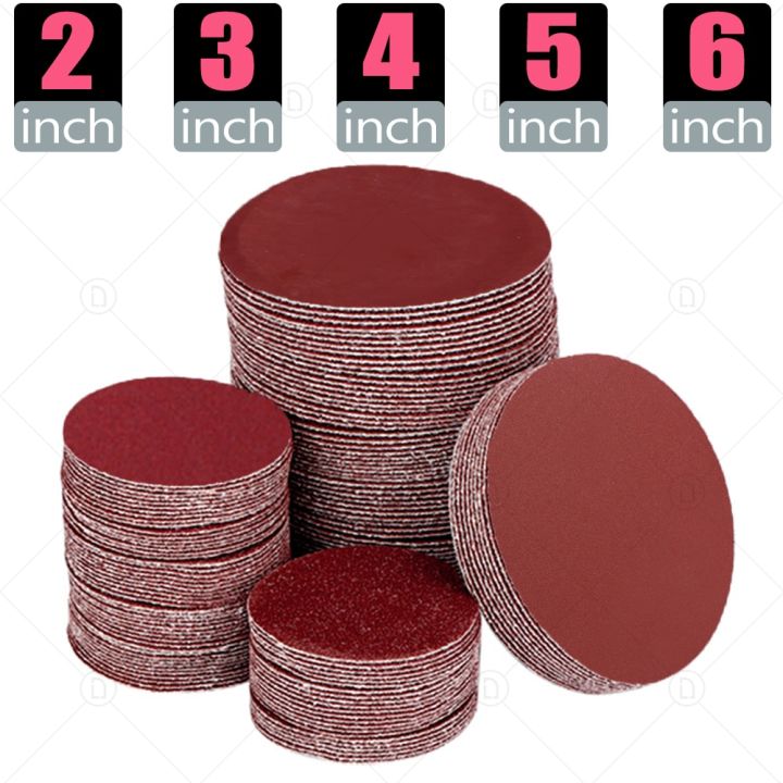 【3inch 75mm 30pcs】 3/4/5/6 inch Round Velcro Sandpaper Disk Abrasive ...