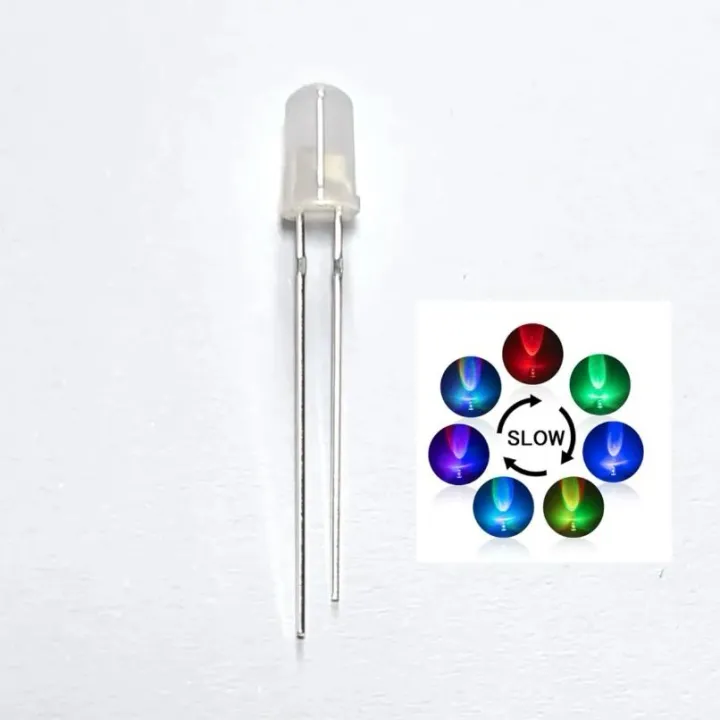 LED Diode 5mm ,7 colors LED, slow motion change color,5/10/20/30/40/50 ...