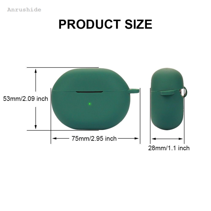 Anrushide Silicone Bluetooth Earphone Case Washable Dustproof Wireless Earbuds Original Cover ...