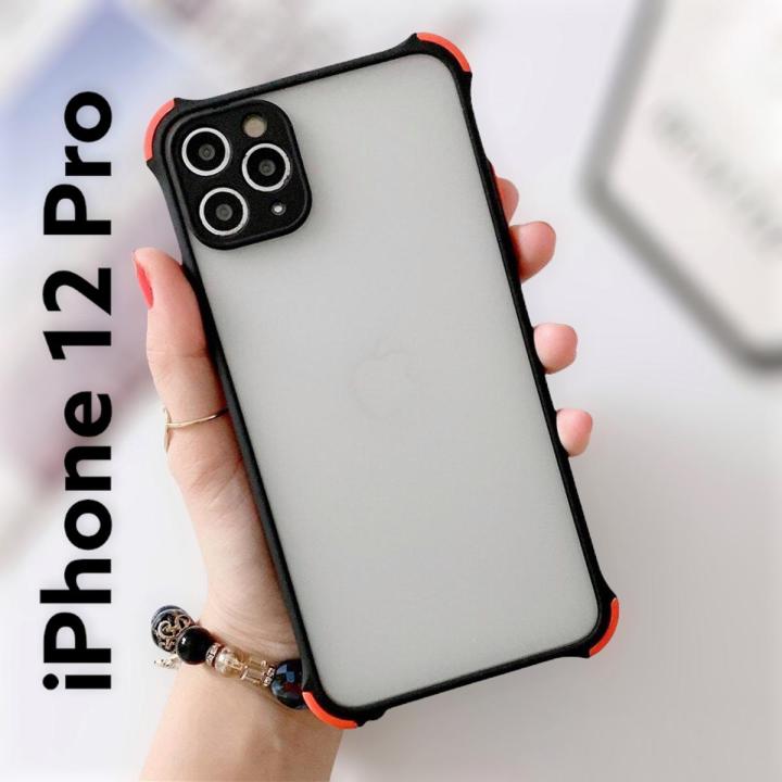 Back Cover for iPhone 12 Pro Phone Black Red Gingal Cases Camera Bum ...