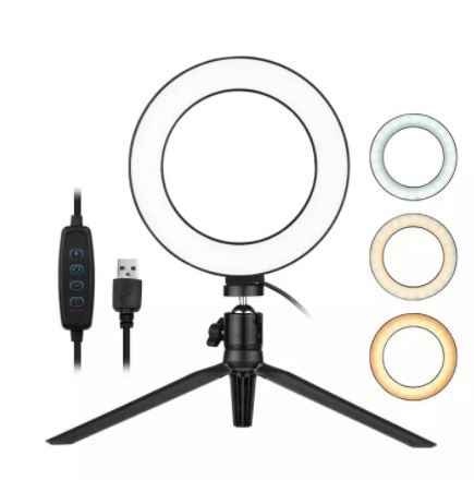 Mini LED Ring Light Fill-in Lamp 6inch USB Powered 3 Lighting Modes 11 ...
