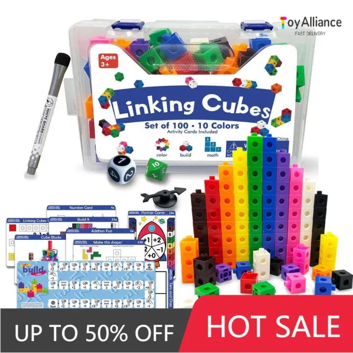 Math Cubes Manipulatives with Activity Cards - Number Counting Blocks ...
