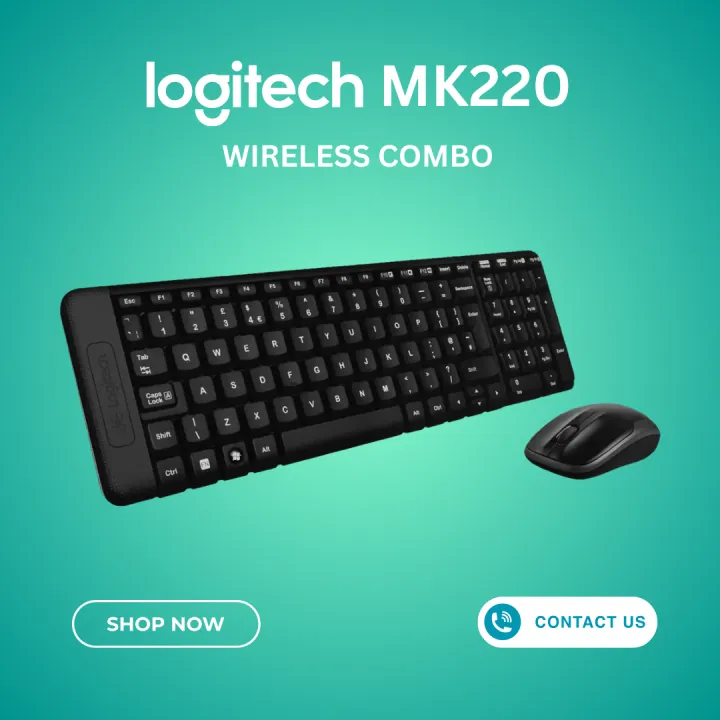 Logitech MK220 Wireless Keyboard and Mouse Genuine Combo 3 Year Warranty | Daraz.lk