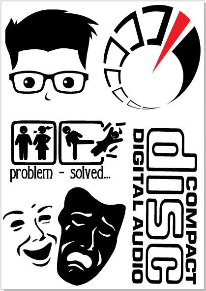 A4 Size Collection Vehicle Sticker For CarS Vans Bike Three Wheeler and ...