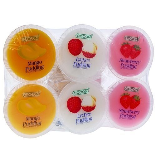 Cocon Assorted Flavoured Fruit Pudding - 6 Cups | Jelly Pudding | Fruit ...