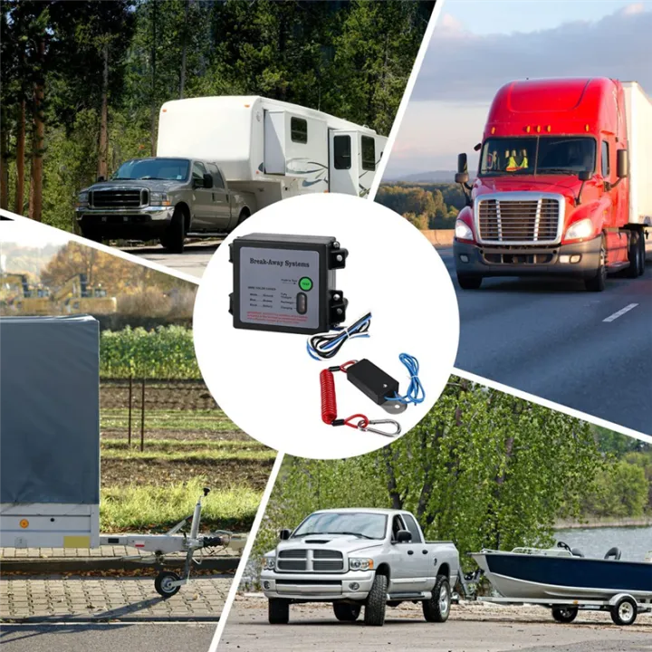 Trailer Brakes Breakaway Kit with Switch LED Test Light Electric ...