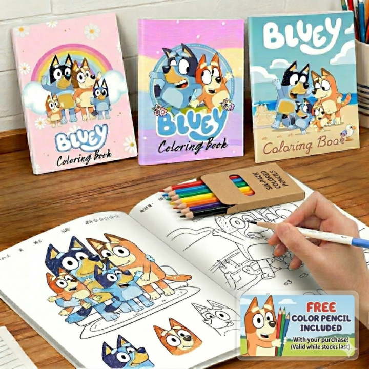 Bluey Coloring and Activity Book for Kids – Fun Trace, Draw & Color ...