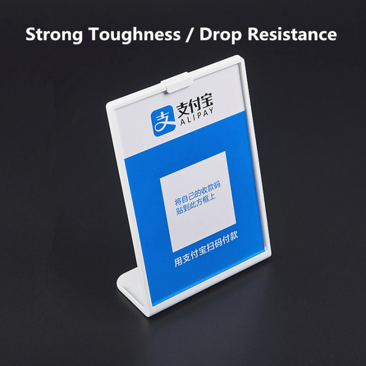 【Must-have】 A6 Plastic QR Code Display Stand Counter Sign Stand Menu ...