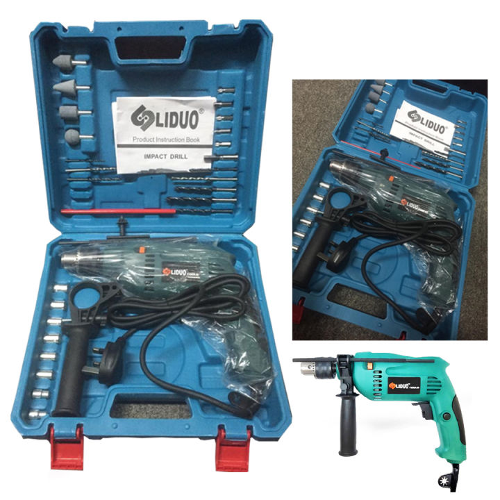 High Power 750w Drill Machine with Drill bit sets Dual side rotate with ...
