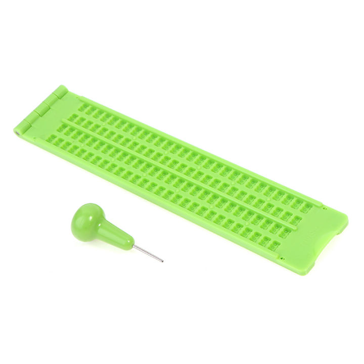 Plastic Braille Writing Slate School Portable Practical With Stylus ...