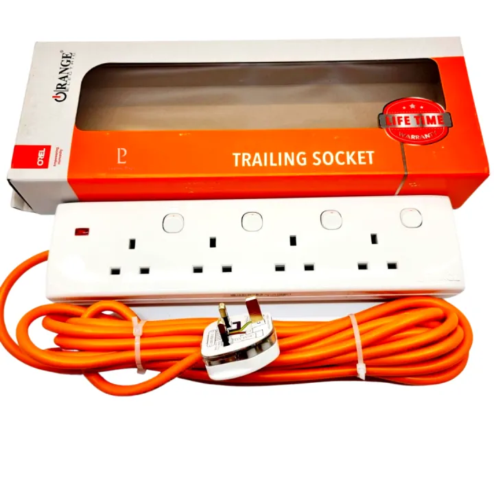 3M Orange Extension Cord Trailer socket – 13 Amp. Fused Plug Top ...