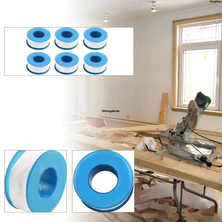 Bonded Water Pipe Tight Body Body 6 Pieces 20m x 16mm PTFE White Thread ...