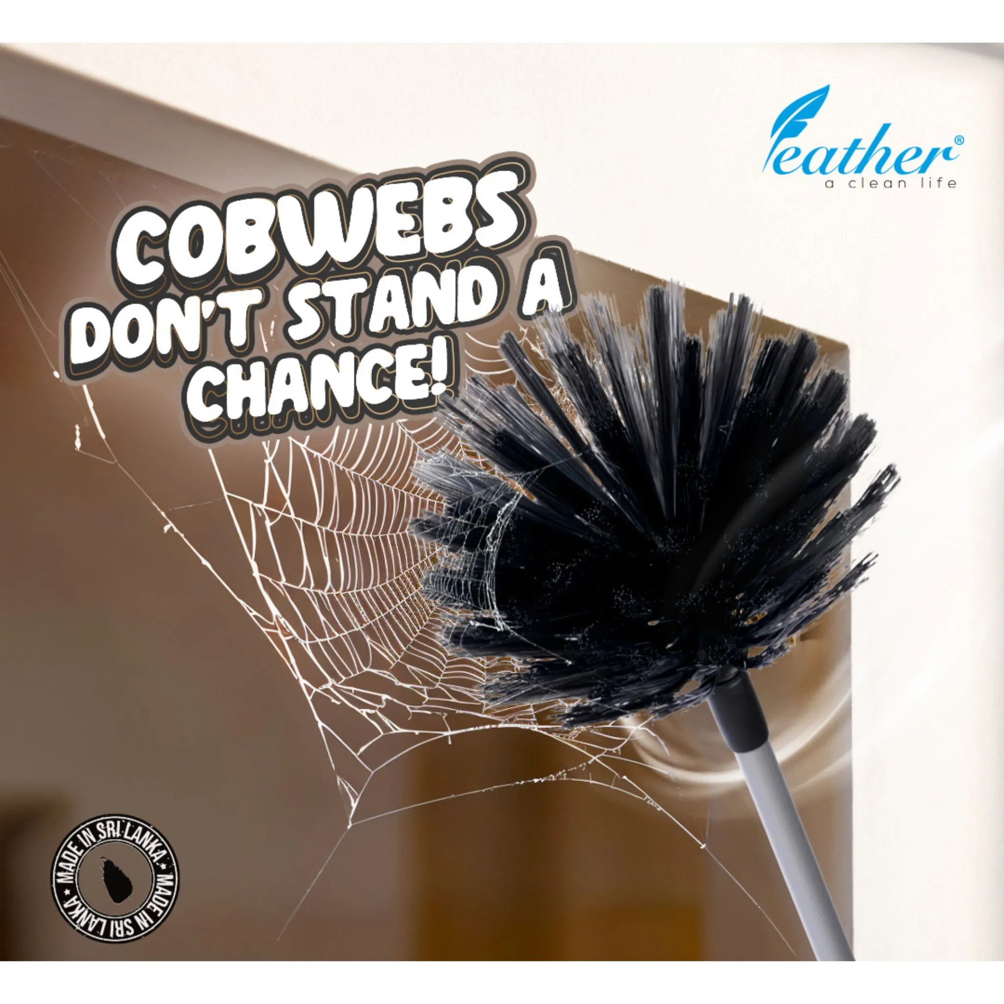 COB WEB BRUSH / DUSTER WITH 200CM PLASTIC COATED TELESCOPIC HANDLE ...