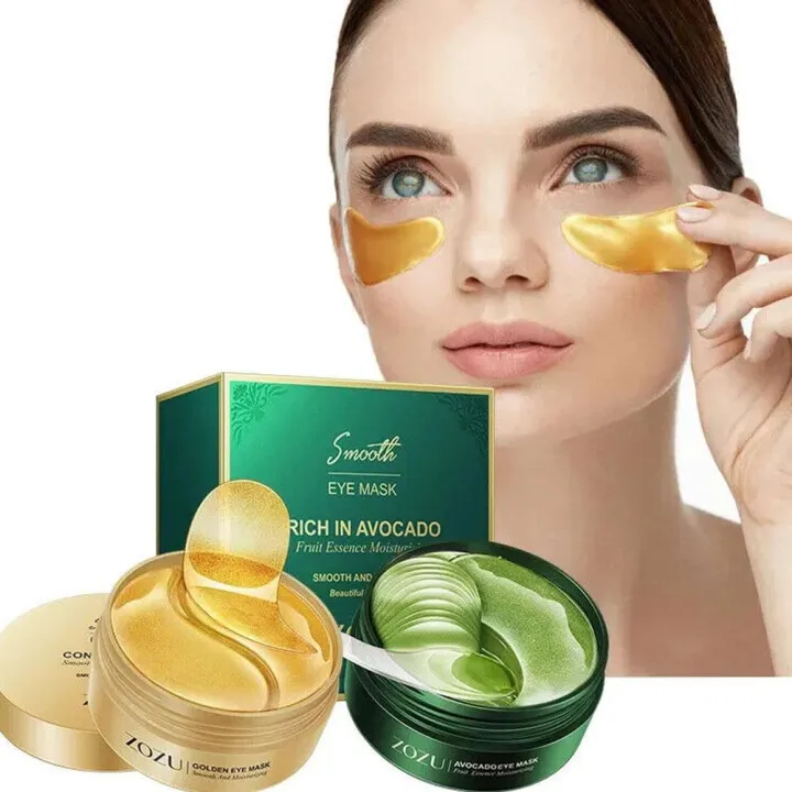 60pcs Avocado Golden Collagen Eye Mask Anti Dark Circles Eye Bags ...