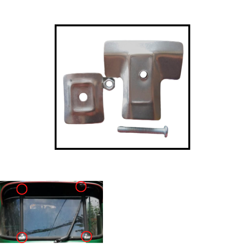 Front Glass Beading clip set 2 stroke Three wheel 16 pcs set with Bolt ...