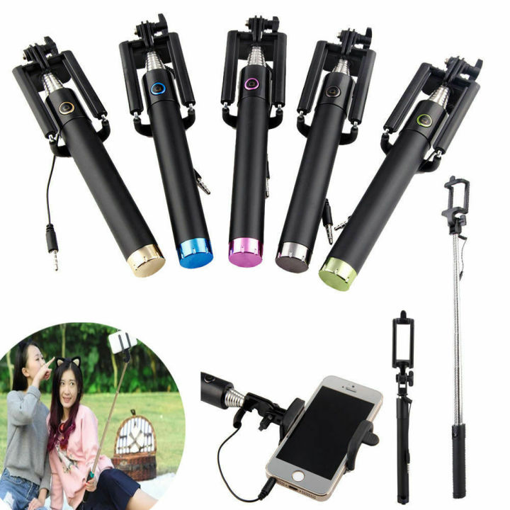 Extendable Wired Selfie Stick Phone Holder 78 cm For Smartphone | Daraz.lk
