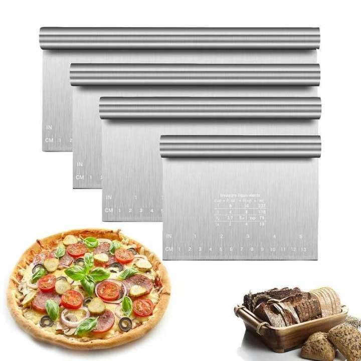 NEW Stainless Steel Pasty Cutters DIY Dough Scraper With Scale Pastry ...