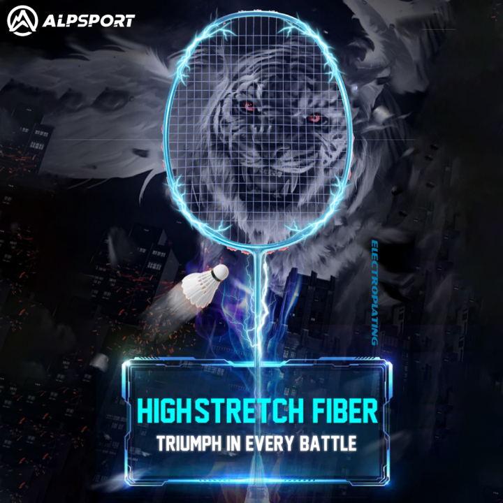 Alpsport Du 4u 82g Max 32 Lbs Ultralight 100% Full Carbon Badminton ...
